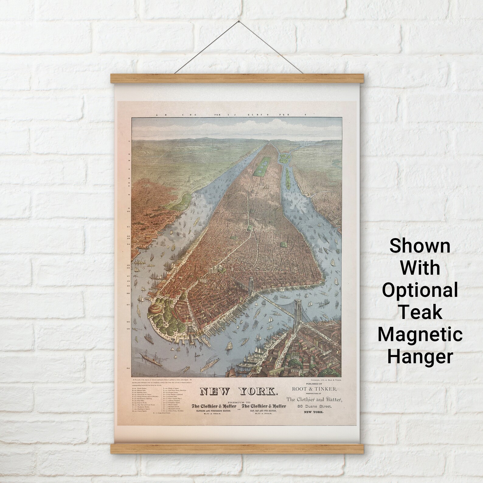 Map of New York City Root & Tinker Antique Perspective Map - Etsy