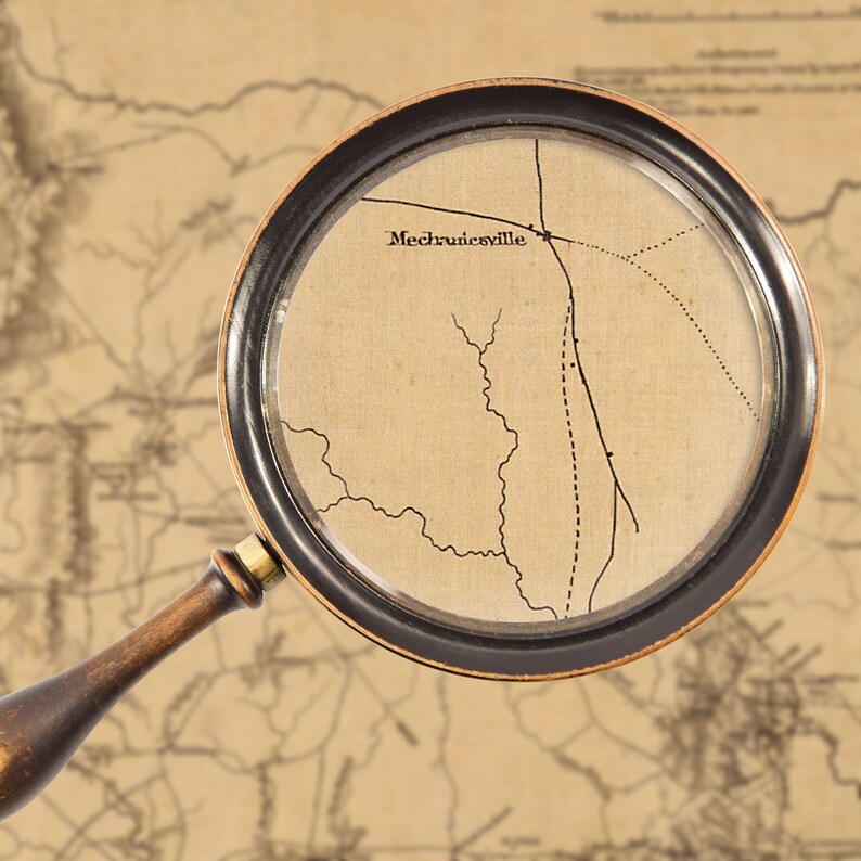 Montgomery County Maryland Antique Map 1862 Teak Wood | Etsy