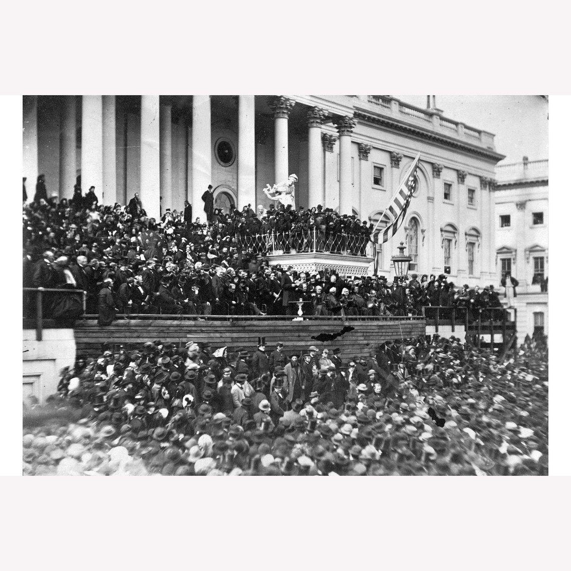 Abraham Lincoln; Second Inaugural Address; Antique Photograph - Teak ...