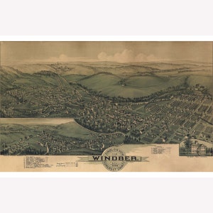 Map of Windber, Pennsylvania 1900; Antique Birdseye Map; Custom Printed ...