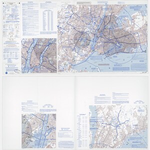 Helicopter Route Chart New York City NOAA 1999 Custom | Etsy