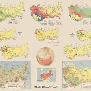 CIA Map of USSR; Historic Central Intelligence Agency Map, 1967 - Teak ...