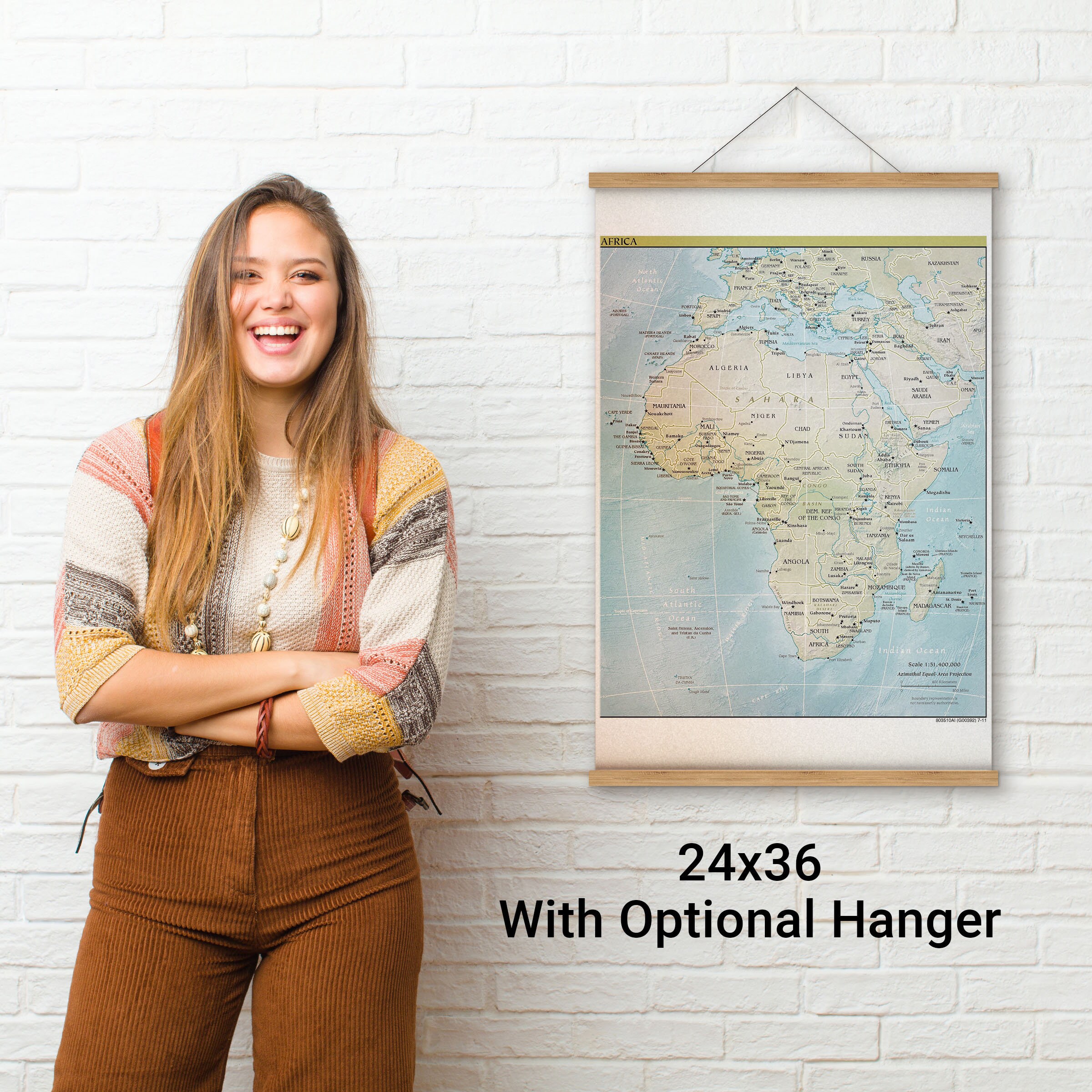CIA Map of Africa Central Intelligence Agency Map Teak Wood - Etsy