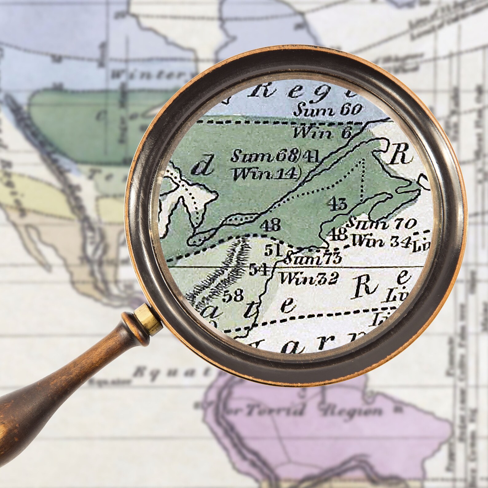 World Map Isothermal Chart From Humboldt Data Woodbridge - Etsy Canada