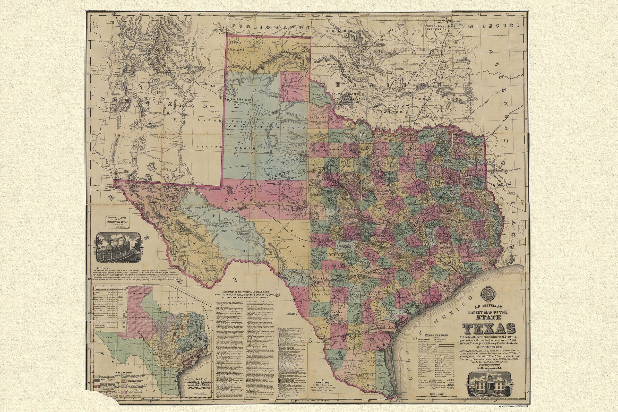 Hoja De Trabajo Con El Mapa De Batalla De La Guerra Civil De Texas