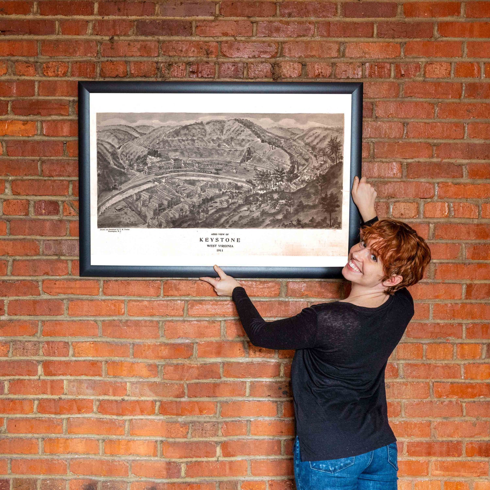 Keystone West Virginia Antique Birdseye Map 1911 | Etsy