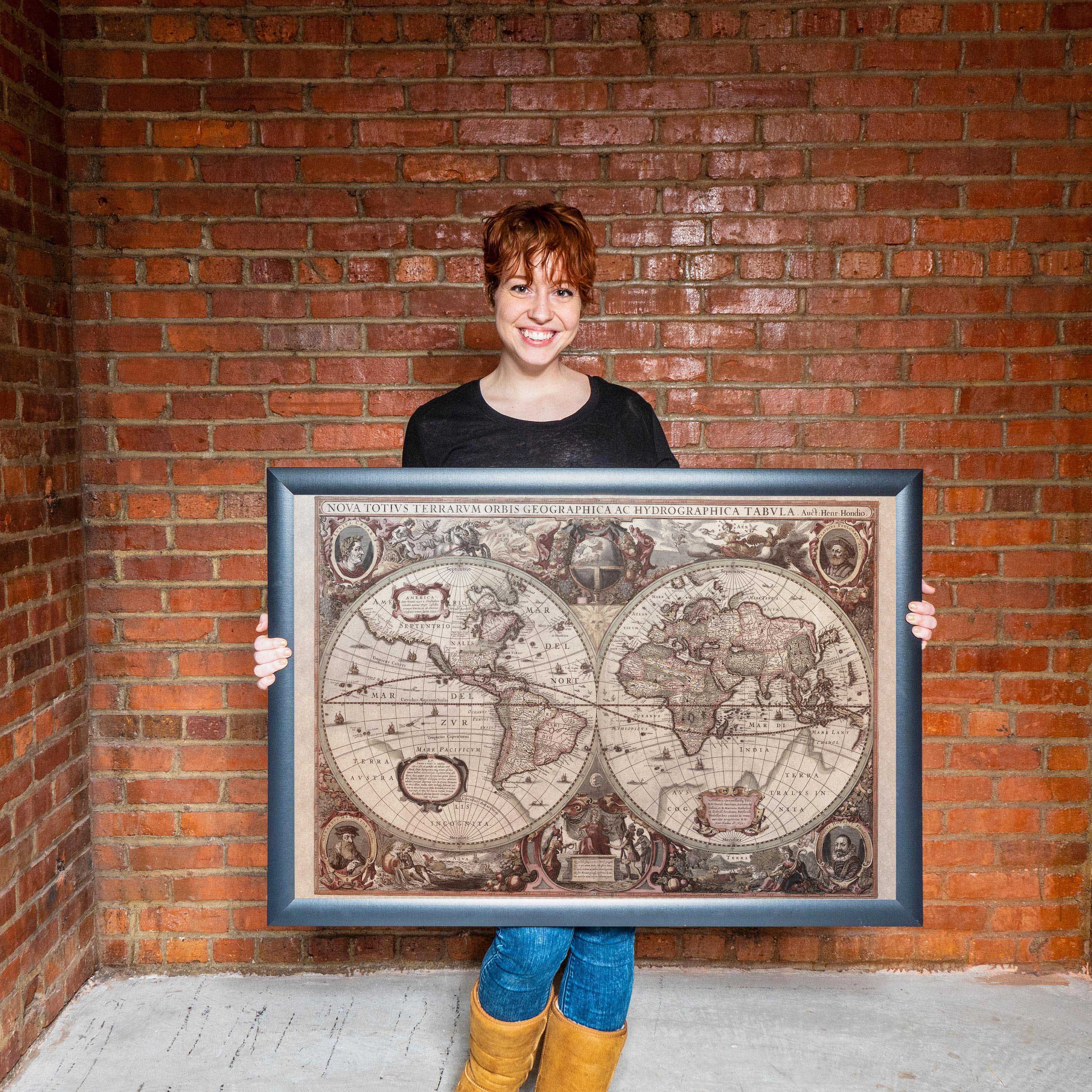 A New and Accurate Map of the World by Hondius Masterful | Etsy