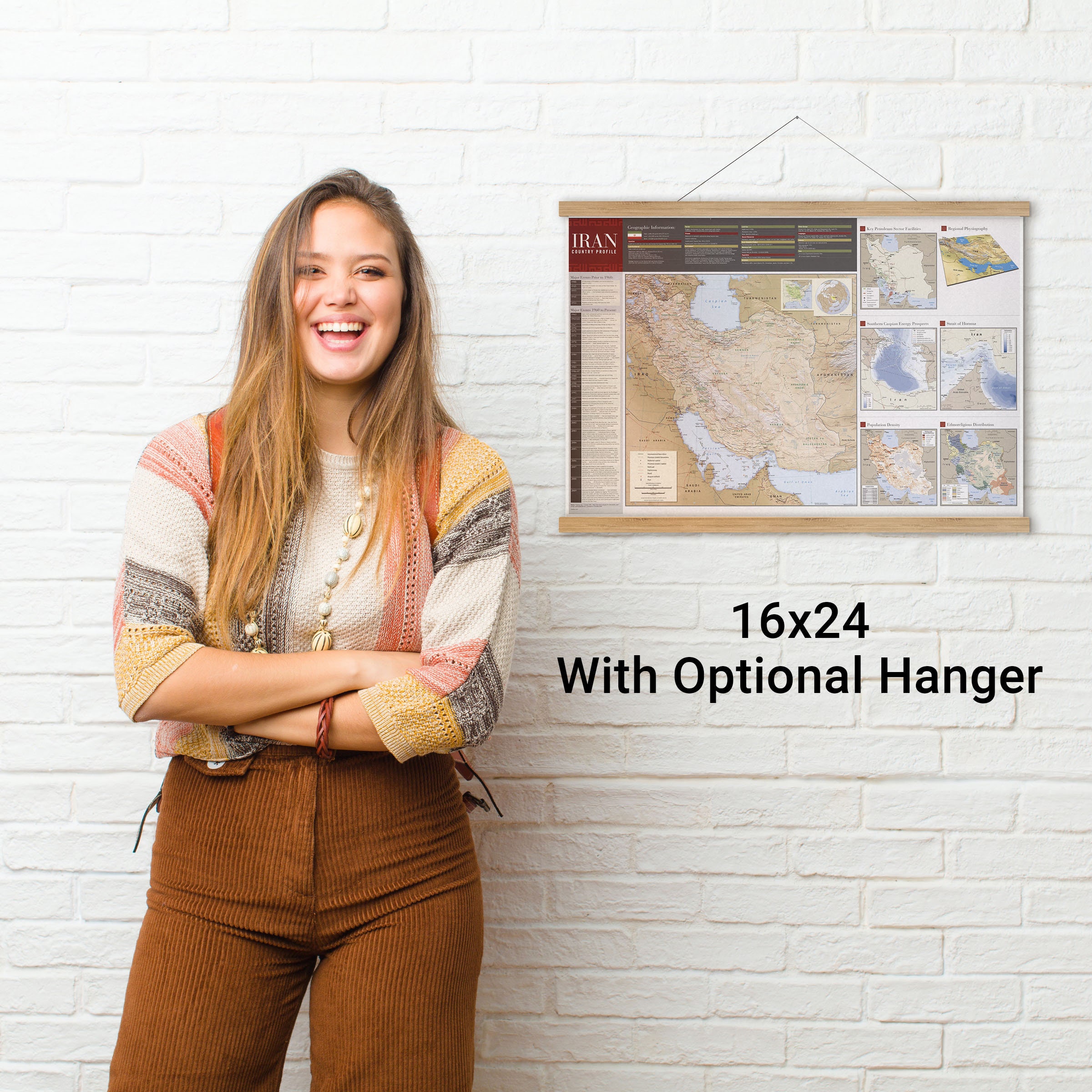 CIA Map of Iran and Country Profile Central Intelligence | Etsy