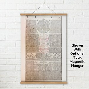Chinese Star Chart; 1722; Antique Map; Custom Printed to Order - Teak ...