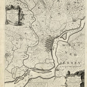 Map of Philadelphia Revolutionary War 1777 Antique Map | Etsy