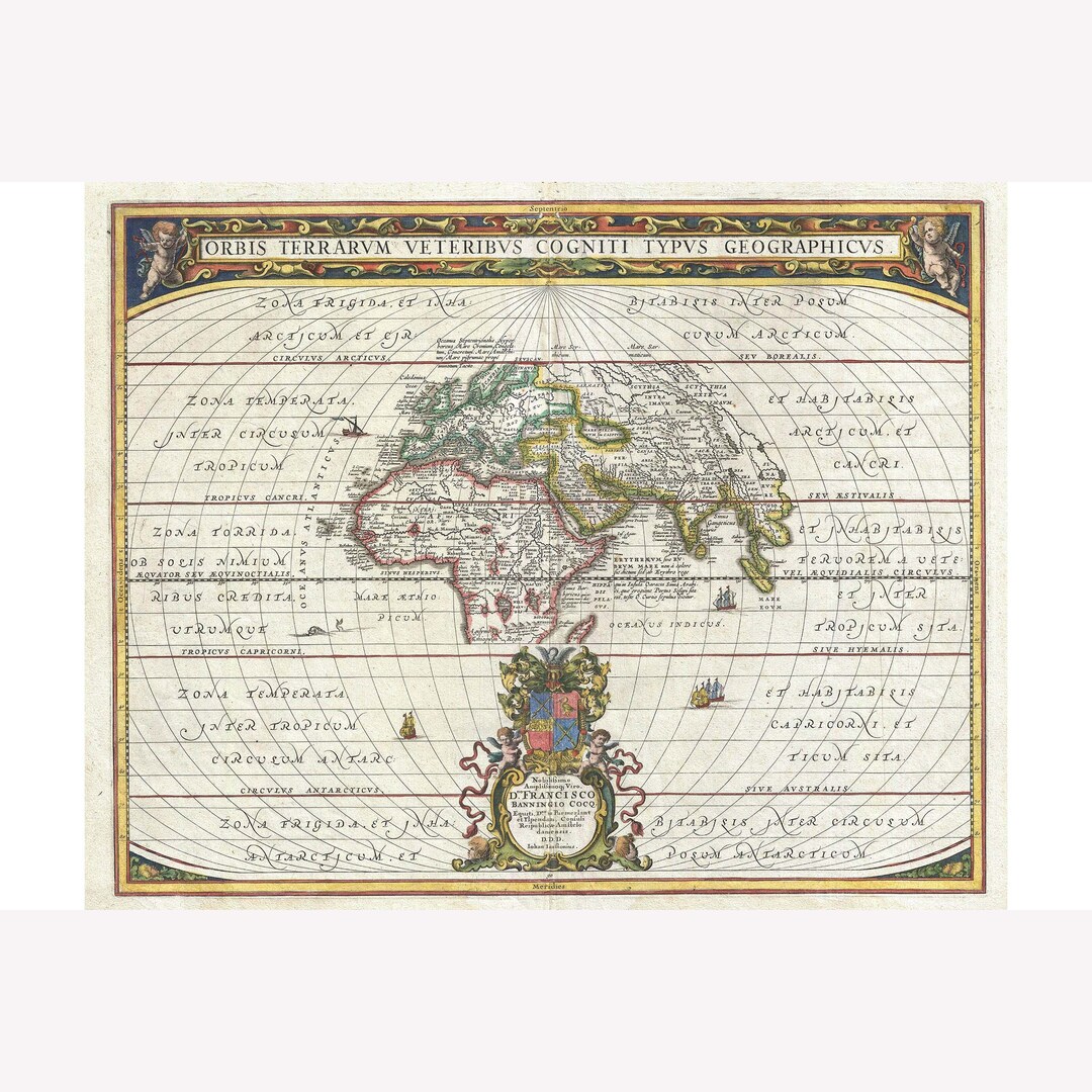 Map of the Ancient World Antique Map Historic Cartography - Etsy