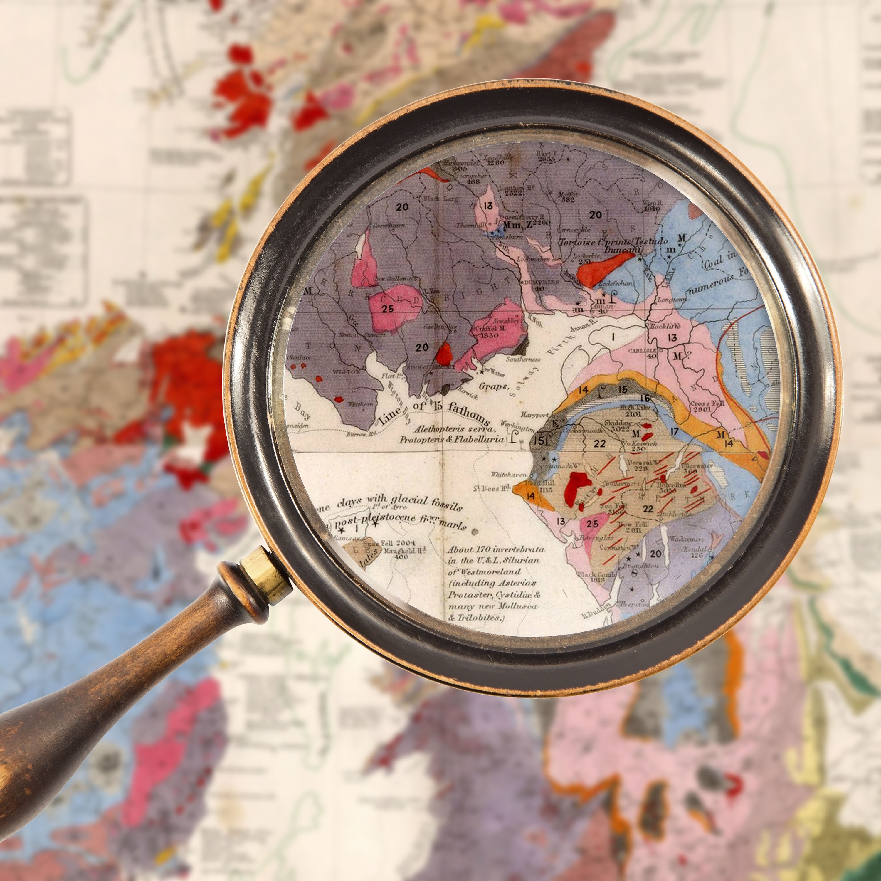 Paleontological Map of the British Islands A.K. Johnston | Etsy