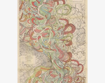 Harold Fisk Map - Etsy