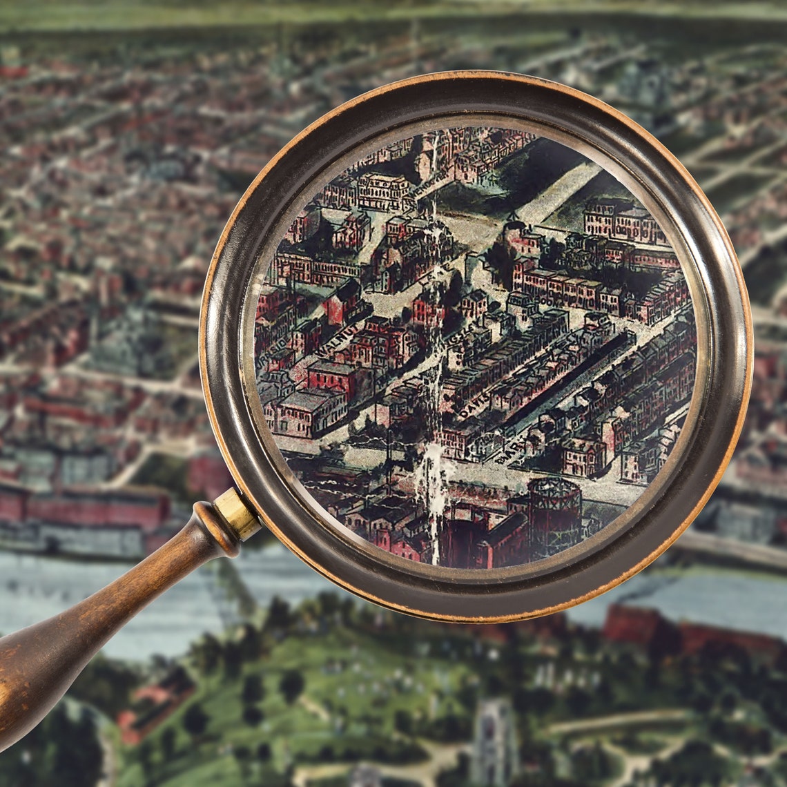 Map of Manayunk Philadelphia 1907 Antique Birdseye Map - Etsy