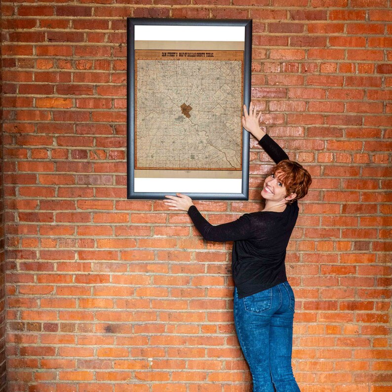 Sam Street's Map of Dallas County Texas 1900 Fine | Etsy