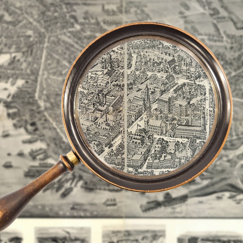 Map of New London Connecticut Aero or Birdseye Vintage 1911 - Etsy