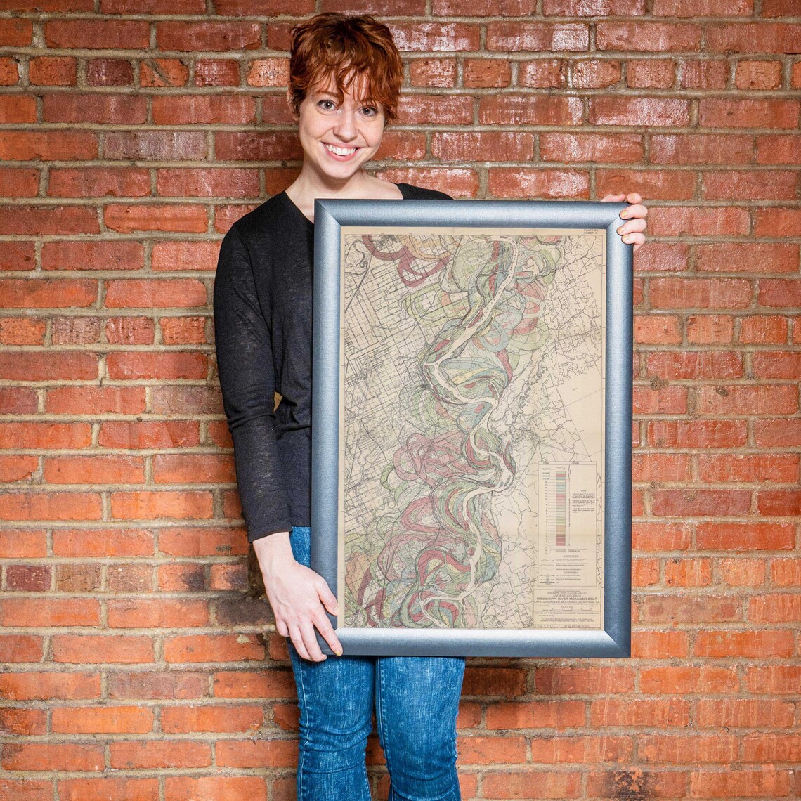 Mississippi River Meander Belt Geological Map by Harold Fisk | Etsy