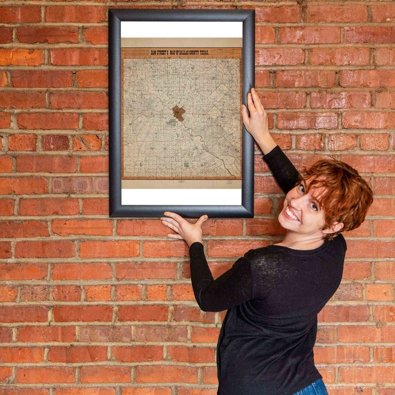 Sam Street's Map of Dallas County Texas 1900 Fine | Etsy