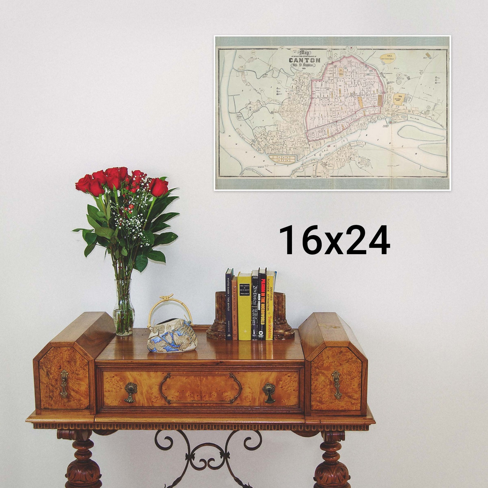 Canton China Antique Map 1860 Fine Quality Restored Print - Etsy