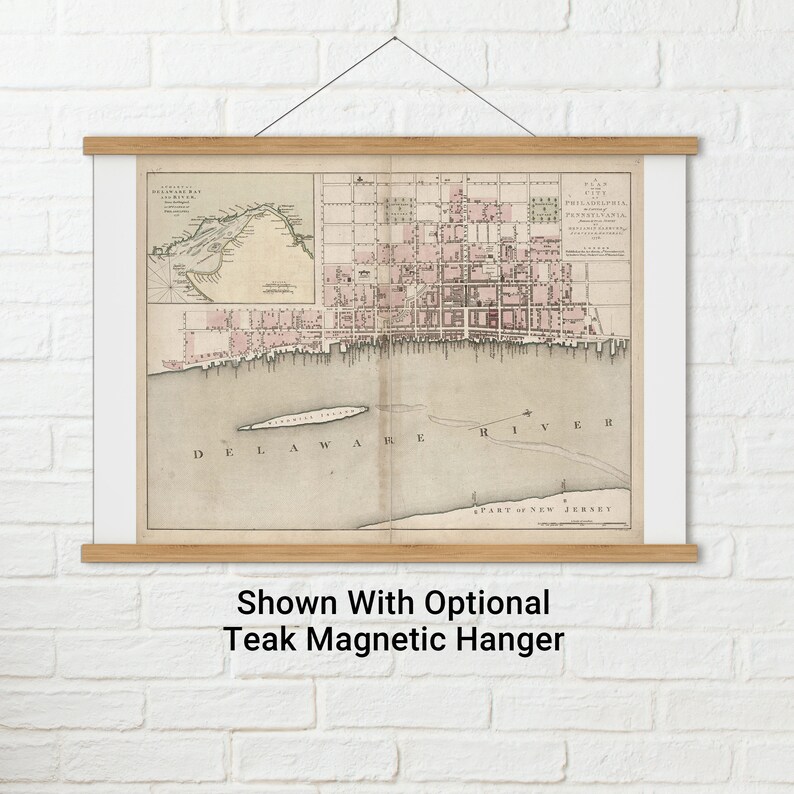 Map of Philadelphia From 1776 Survey Antique Map Printed to - Etsy