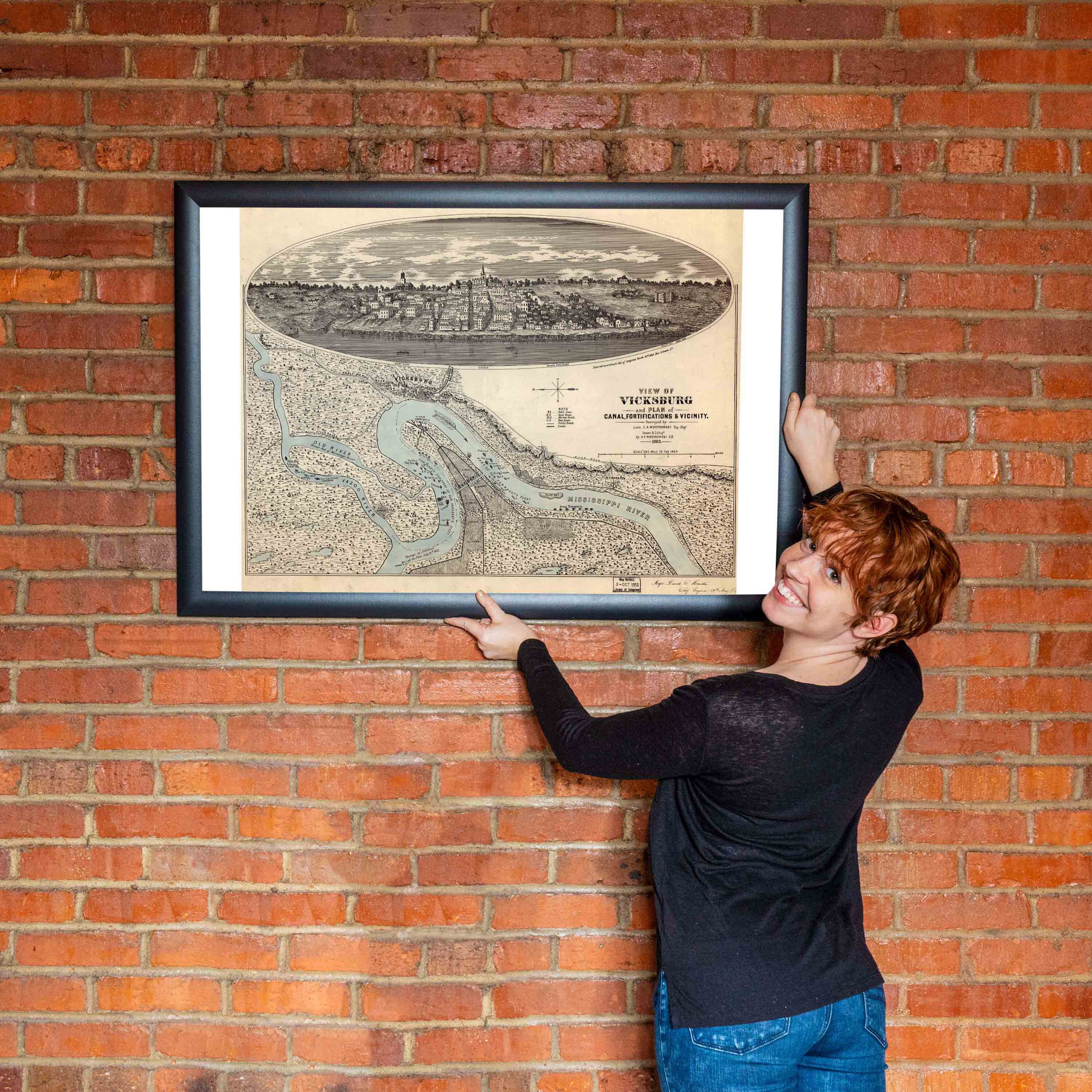 Map of Vicksburg Mississippi Fortifications 1863 Antique | Etsy
