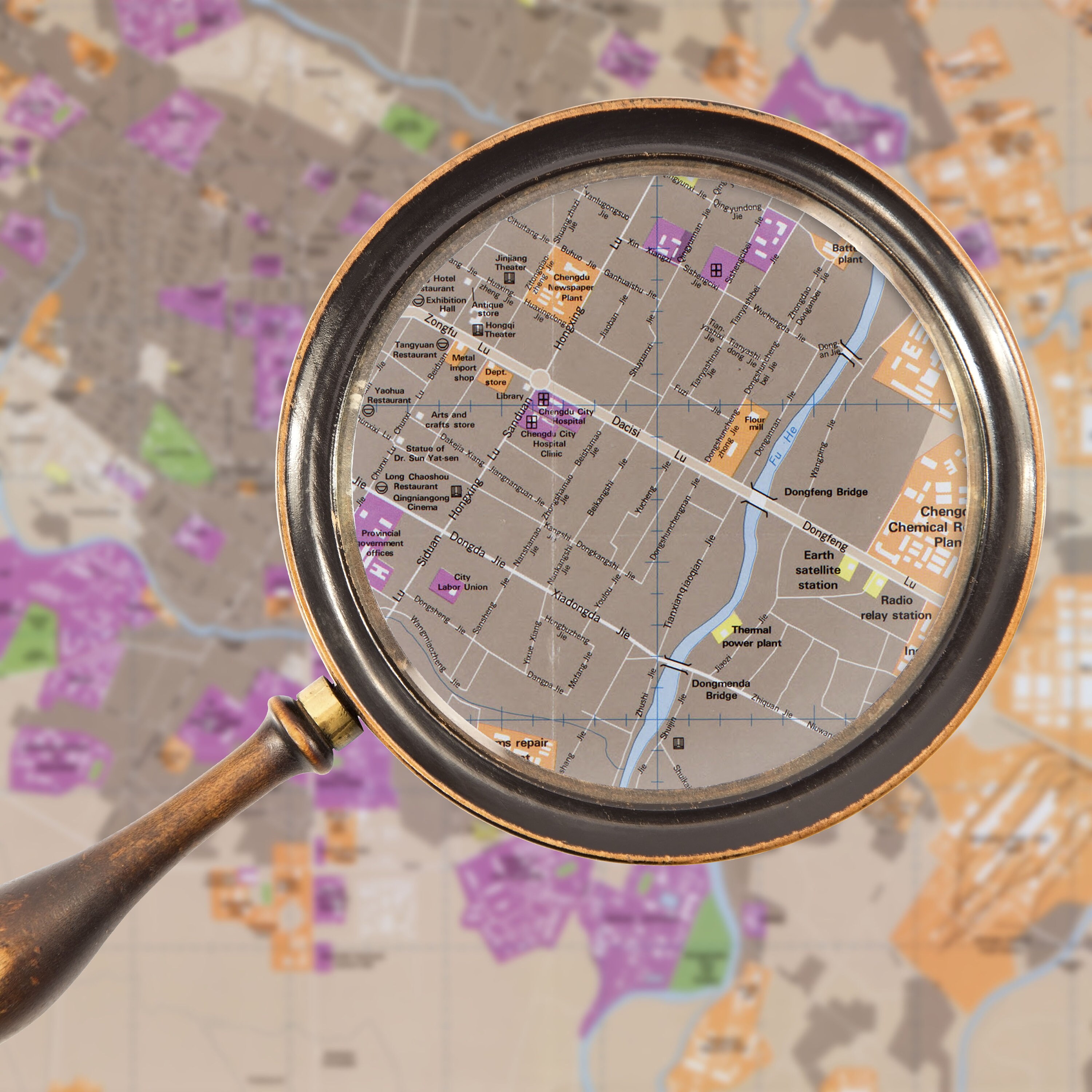Chengdu Sichuan China 1989 CIA Map Central Intelligence | Etsy