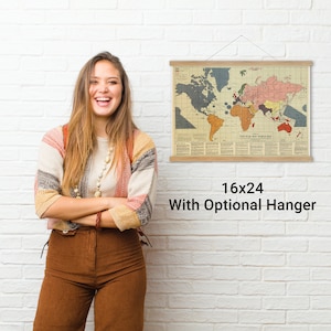 Outline of the Post-war New World Map by Maurice Gomberg, 1942 - Teak ...