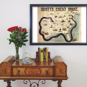 Civil War Map of Scott's Great Snake 1861 Antique Civil | Etsy