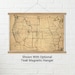 Map of Western United States Postal Routes; Antique Map; 1867 - Teak ...