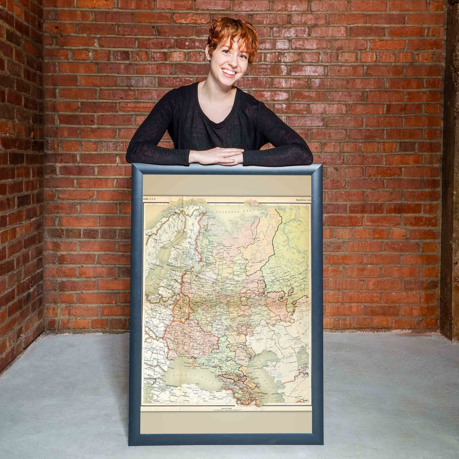 Map of Soviet Union Map of USSR Antique Map 1928 Teak | Etsy