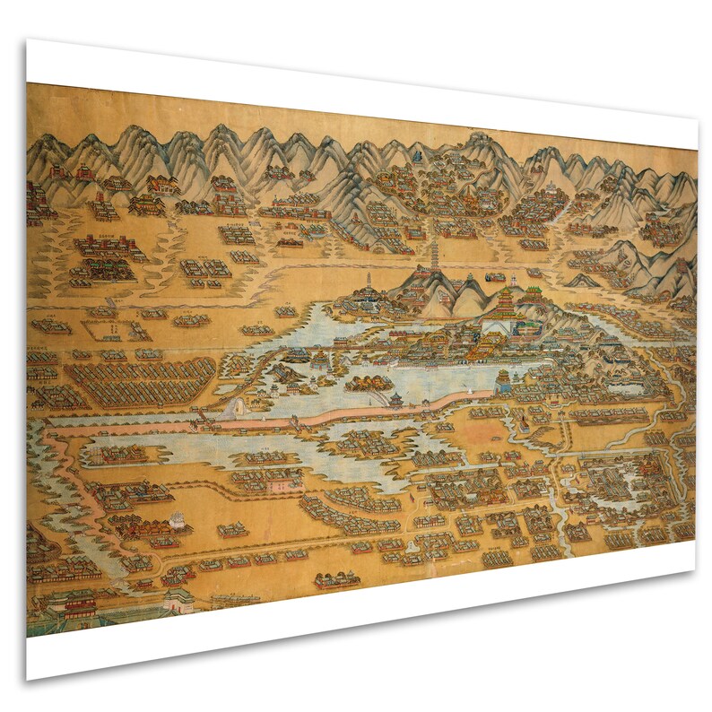 Map of Beijing China 19th Century Antique Map Custom - Etsy