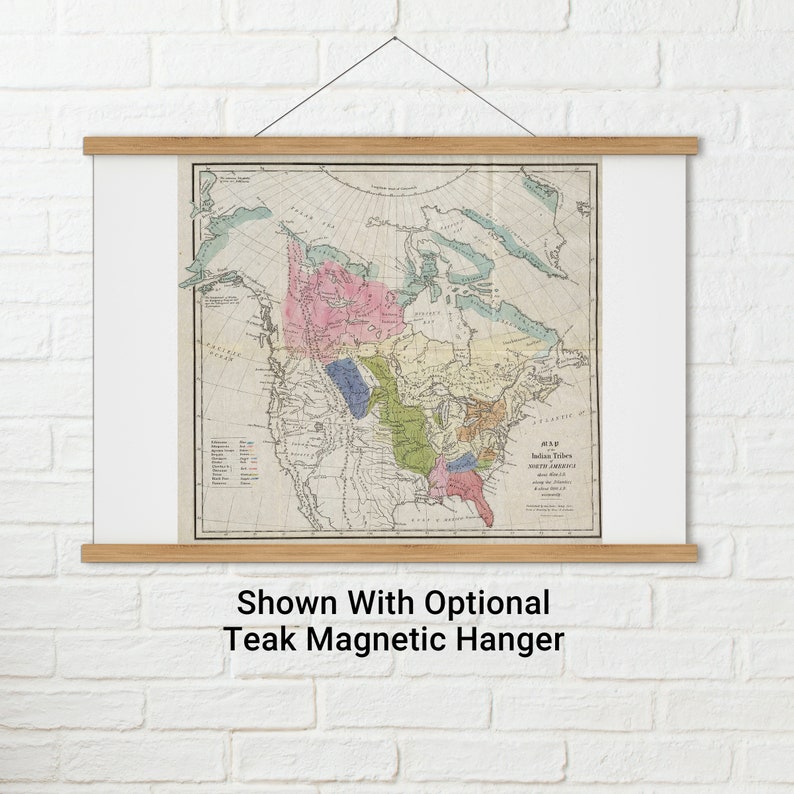 First Nation & American Indian Tribes About 1600 Antique Map - Etsy