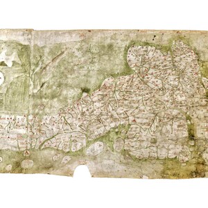 Map of Great Britain C.1360; the Gough Map; Historic Cartography - Teak ...