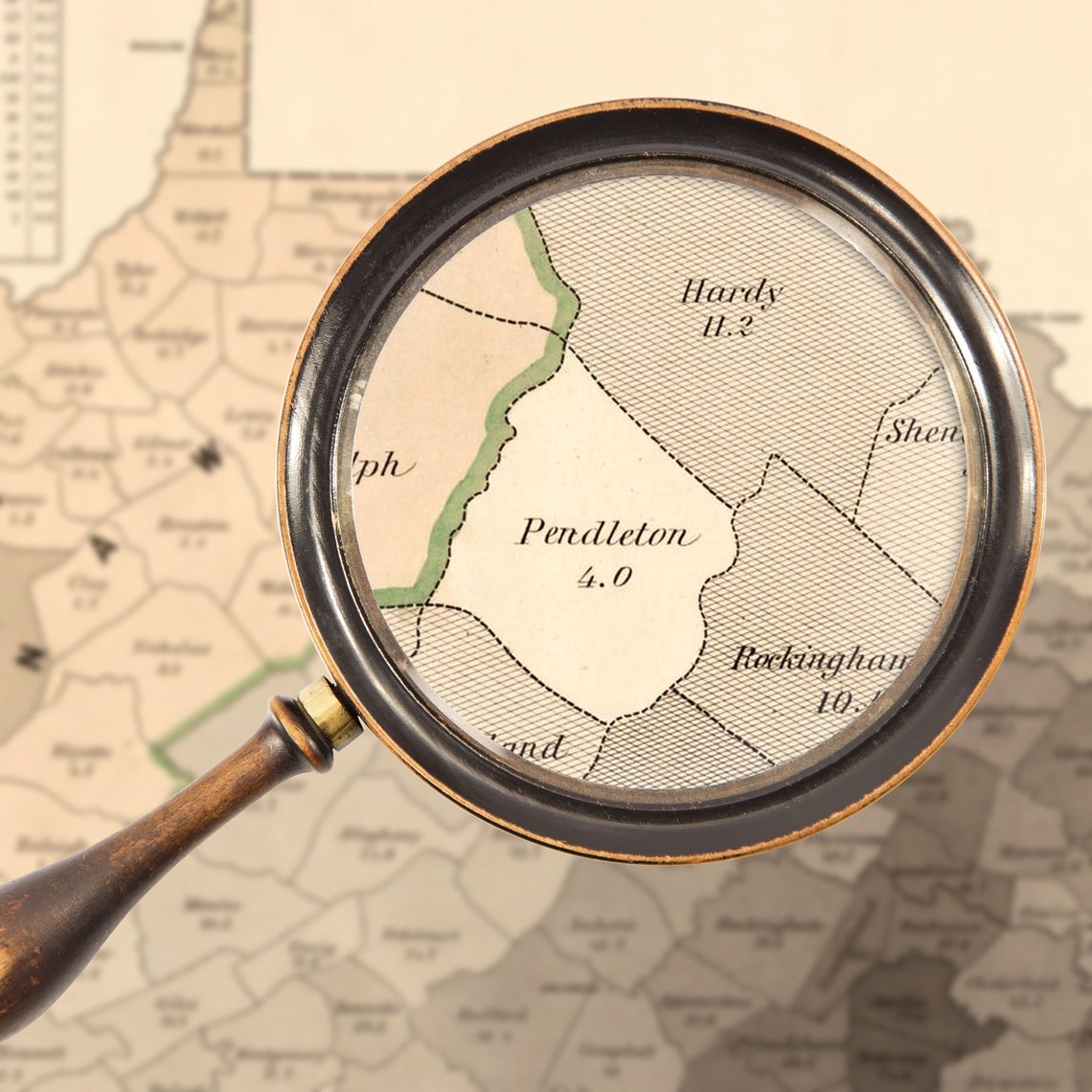 Virginia Slave Population Historic Map of 1860 Census Teak - Etsy