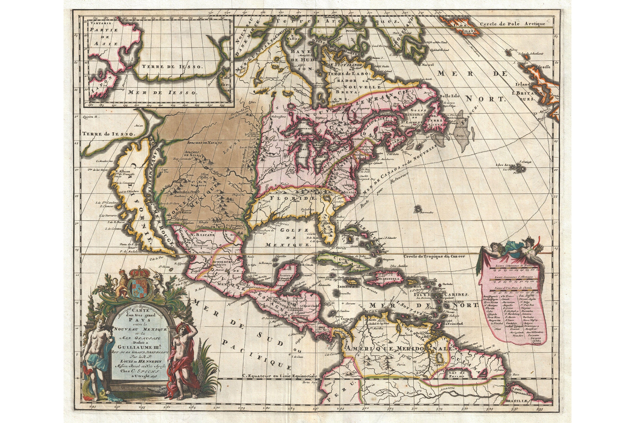 Map Of North America Antique Map Historic Cartography by | Etsy