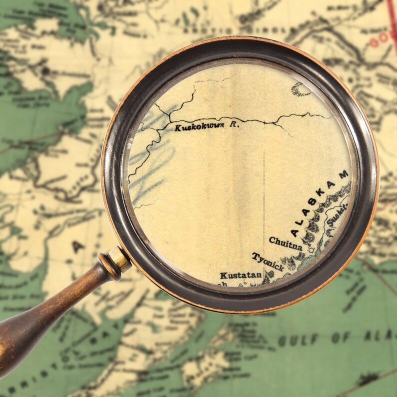 Gold Rush Map Alaska Klondike Gold Fields 1884 Vintage | Etsy