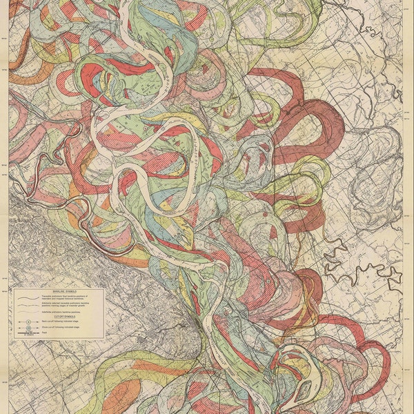 Harold Fisk Map - Etsy