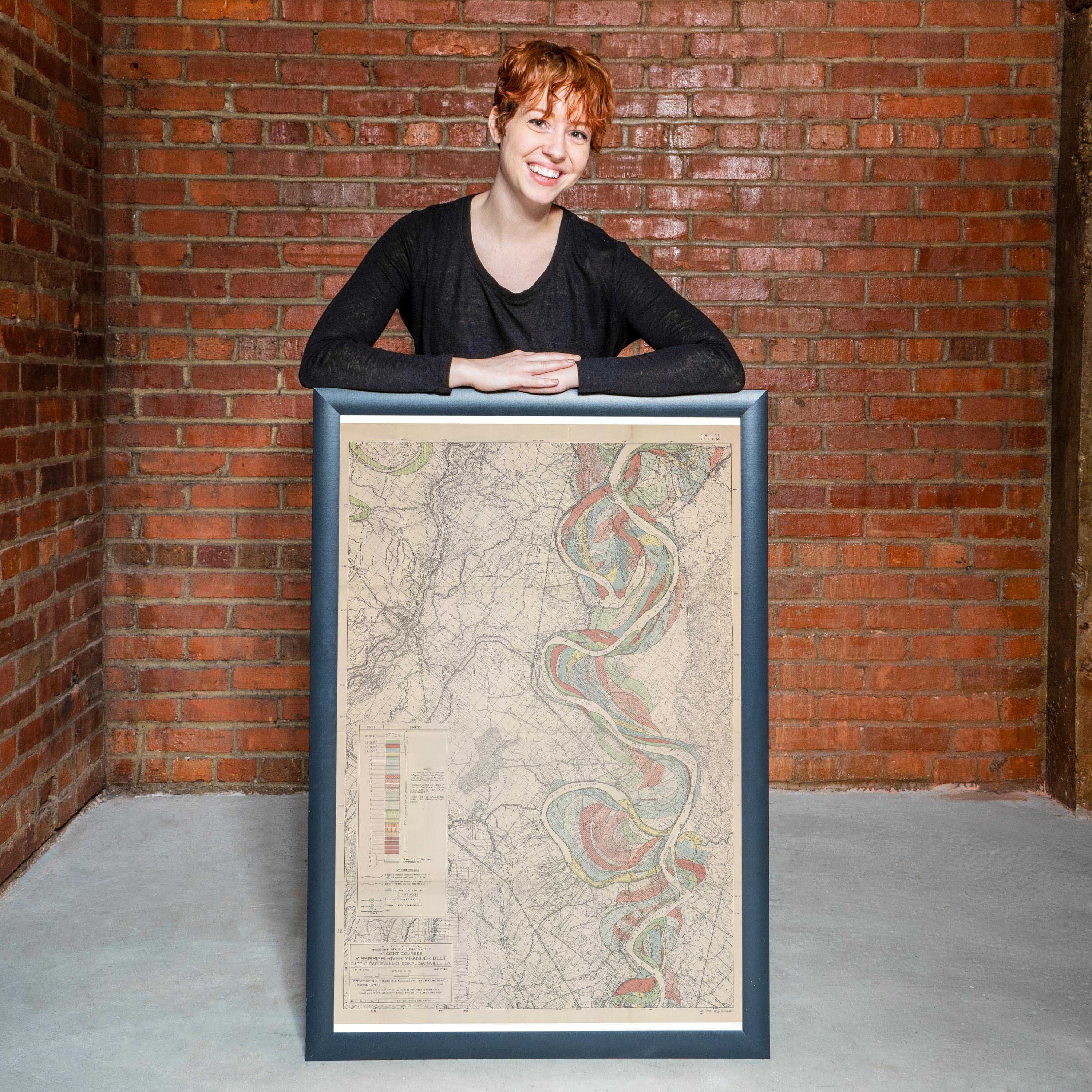 Mississippi River Meander Belt, Geological Map by Harold Fisk, 1944- 14 ...