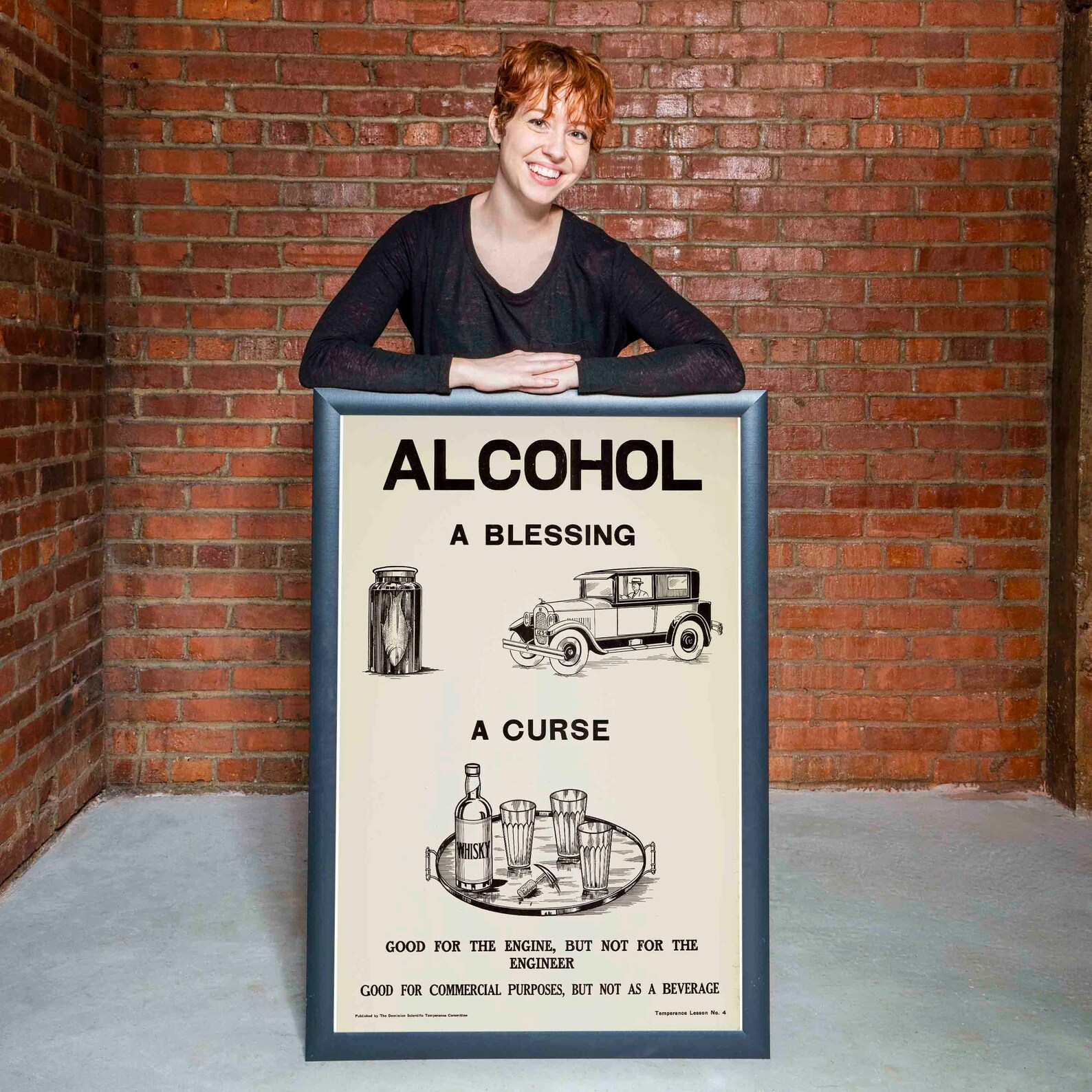 Prohibition Poster Alcohol A Blessing A Curse Dominion | Etsy