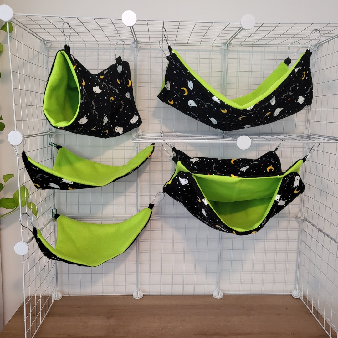 5 Piece Rat Hammock Set Customizable, Budget Friendly Ferret Beds, Rat ...