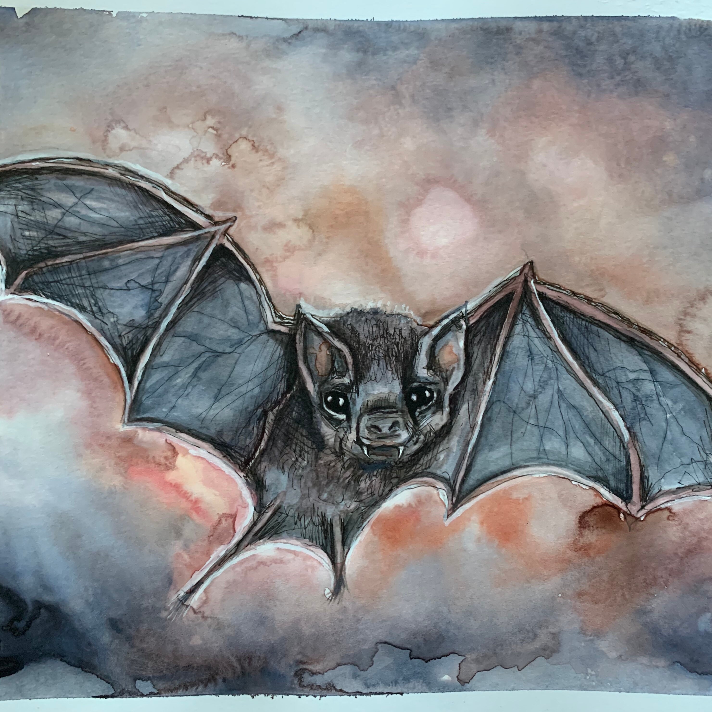 Vampire Bat. Original Artwork. - Etsy