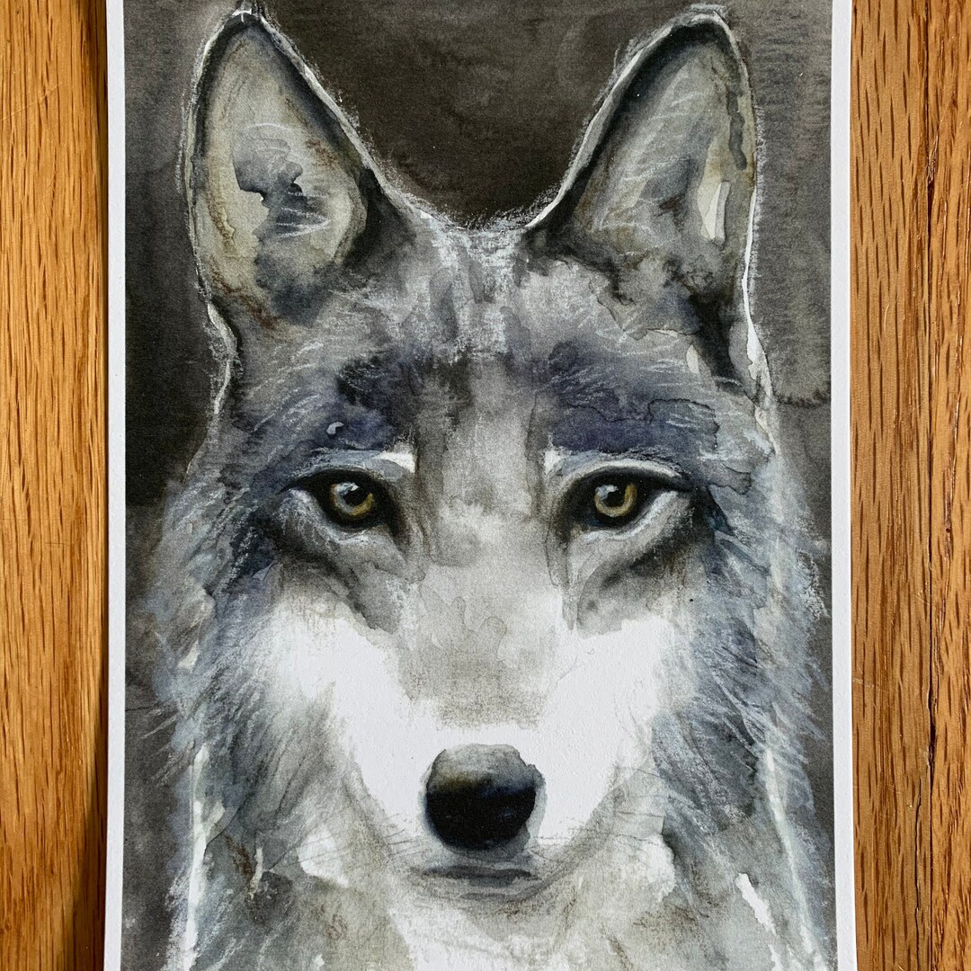 Wolf Watercolor. Print of Original Artwork. - Etsy