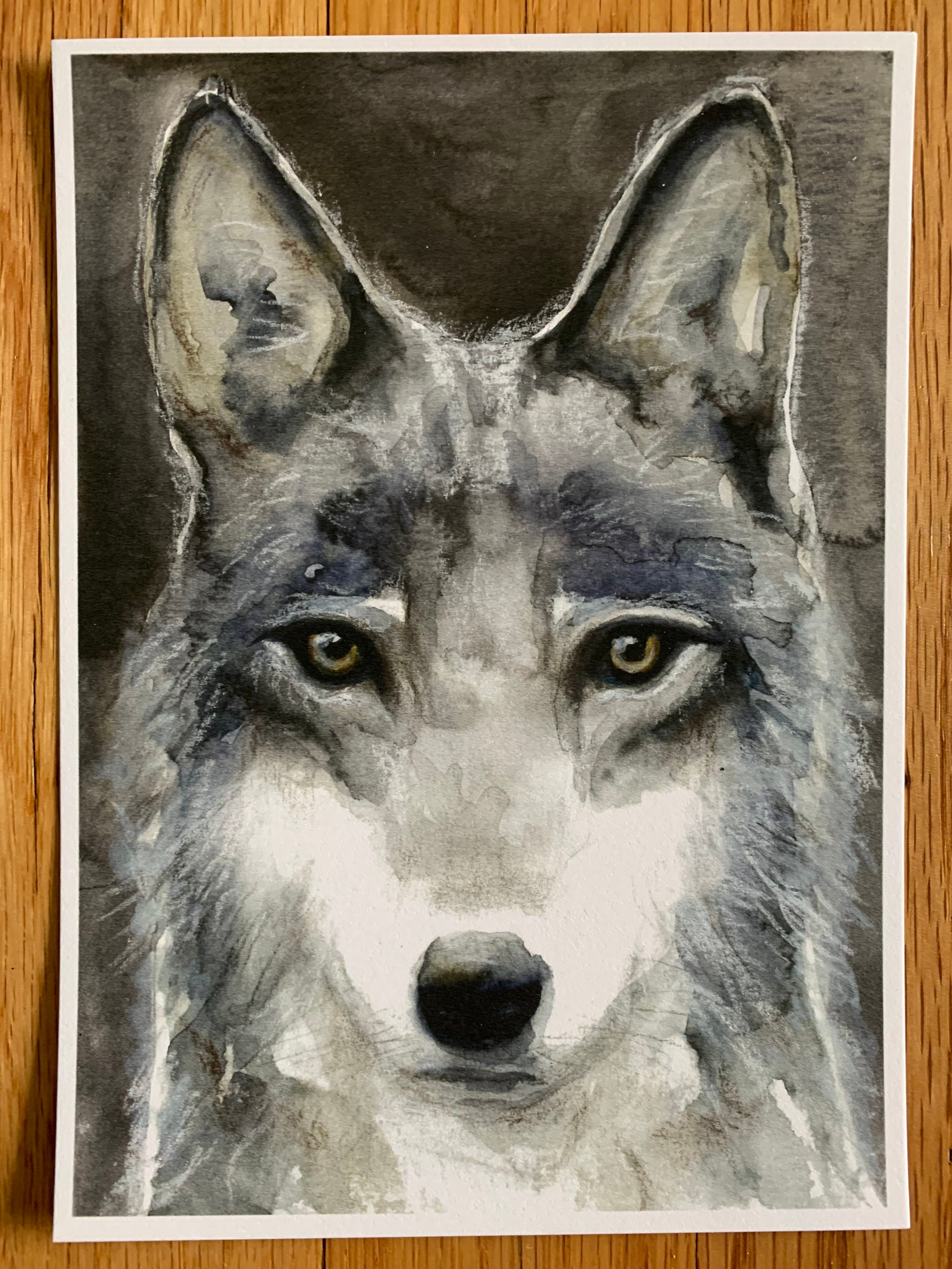 Wolf Watercolor. Print of Original Artwork. - Etsy