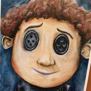 Wybie Button Eyes. Print of Original Artwork. - Etsy