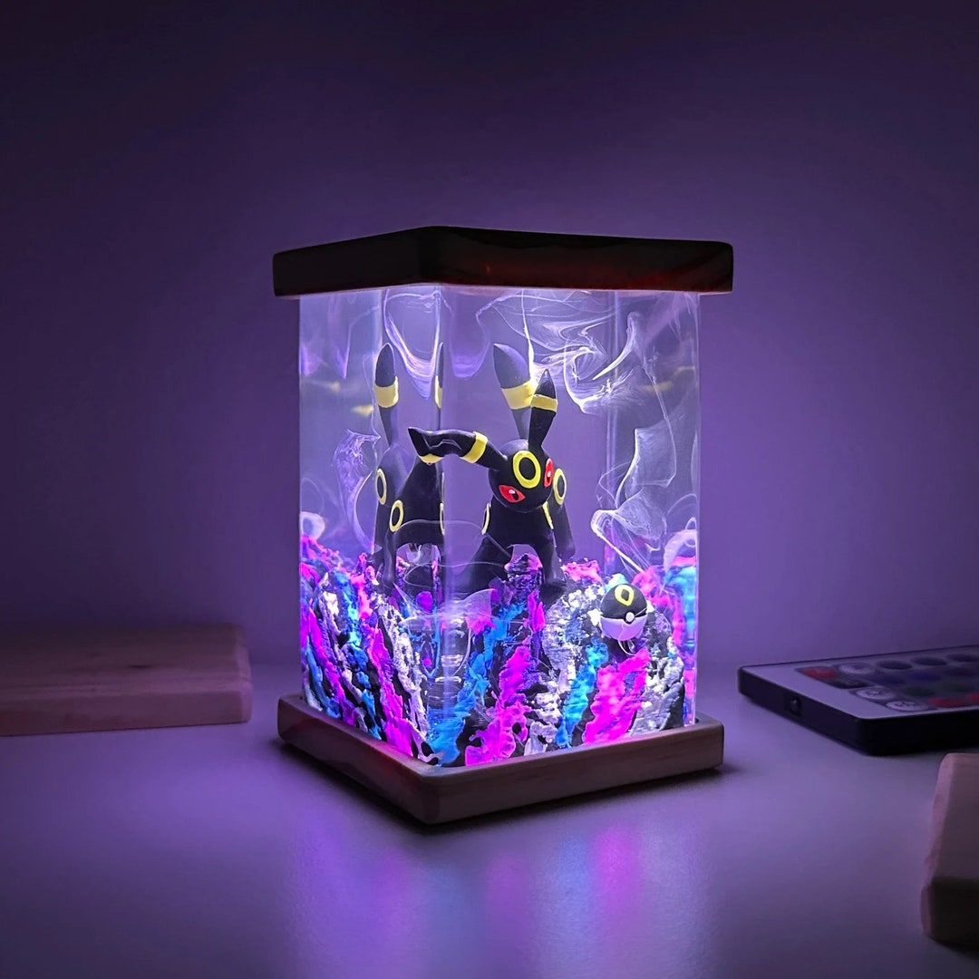 Umbreon Anime Lamp, Customized Resin Lamp, Resin Wood Lamp, Anime Lamp ...