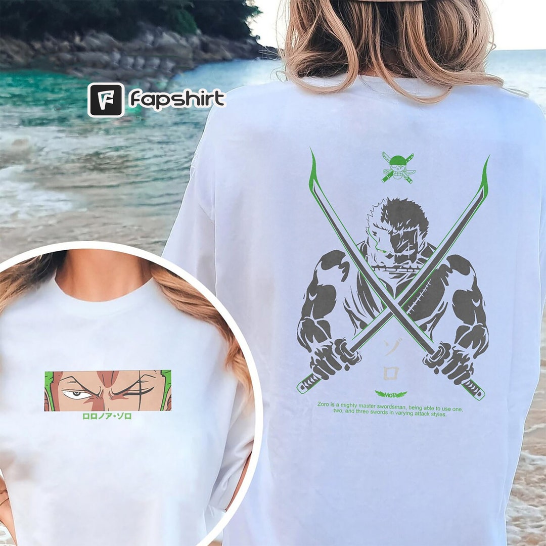 Zoro One Piece Shirt Vintage Zoro One Piece 90s Shirt Anime - Etsy