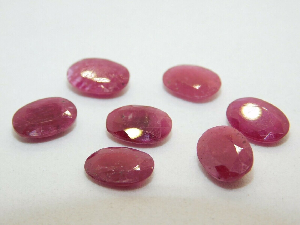 17.60 Carat Wholesale Lot Natural Faceted Ruby 10x7 mm Oval | Etsy