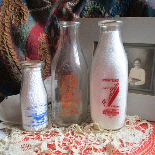 Retro Milk Bottle - Etsy