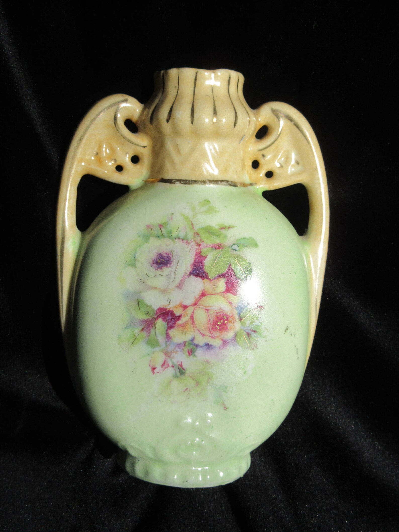 Hand Painted Austrian Vase Victorian Edwardian 1900 - Etsy Canada