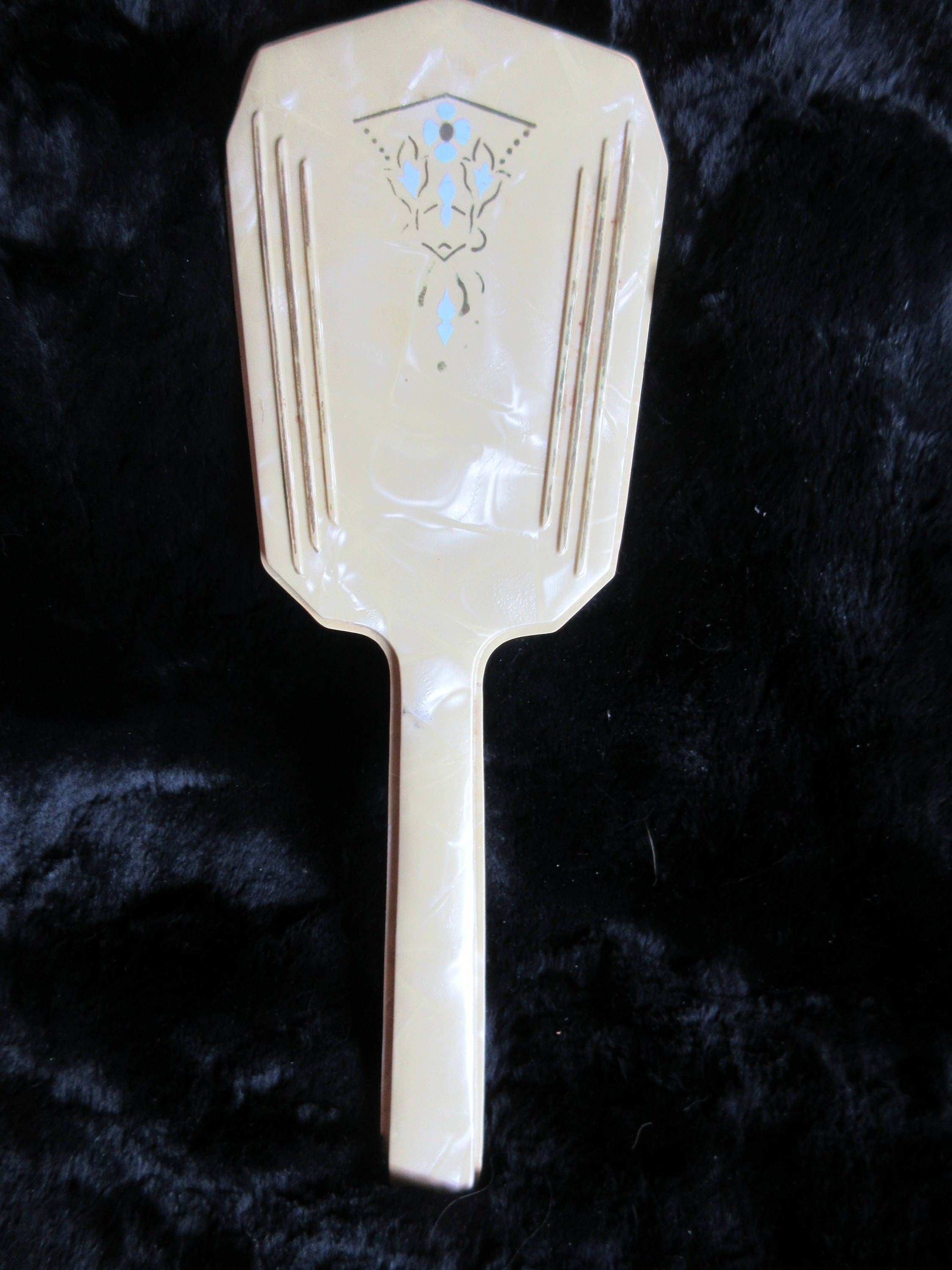30's Art Deco Hand Mirror Marbleized Celluloid With Deco - Etsy Canada